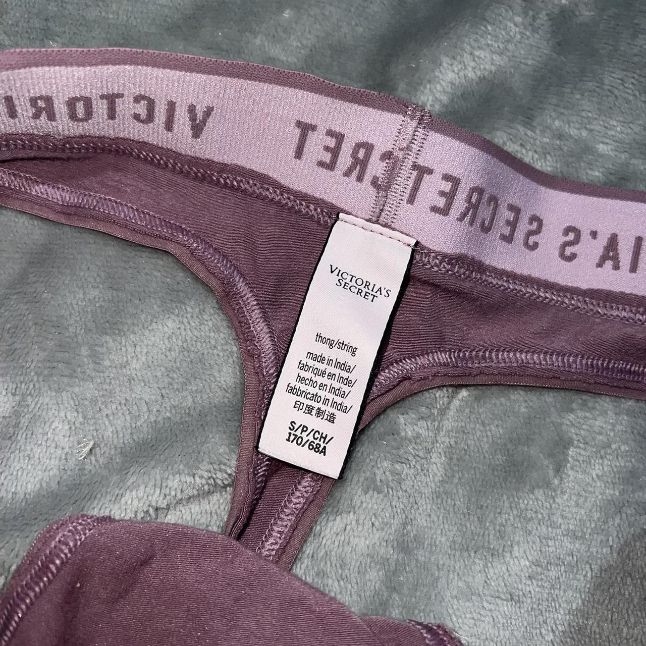Purple Victoria secret thong Size small - Depop
