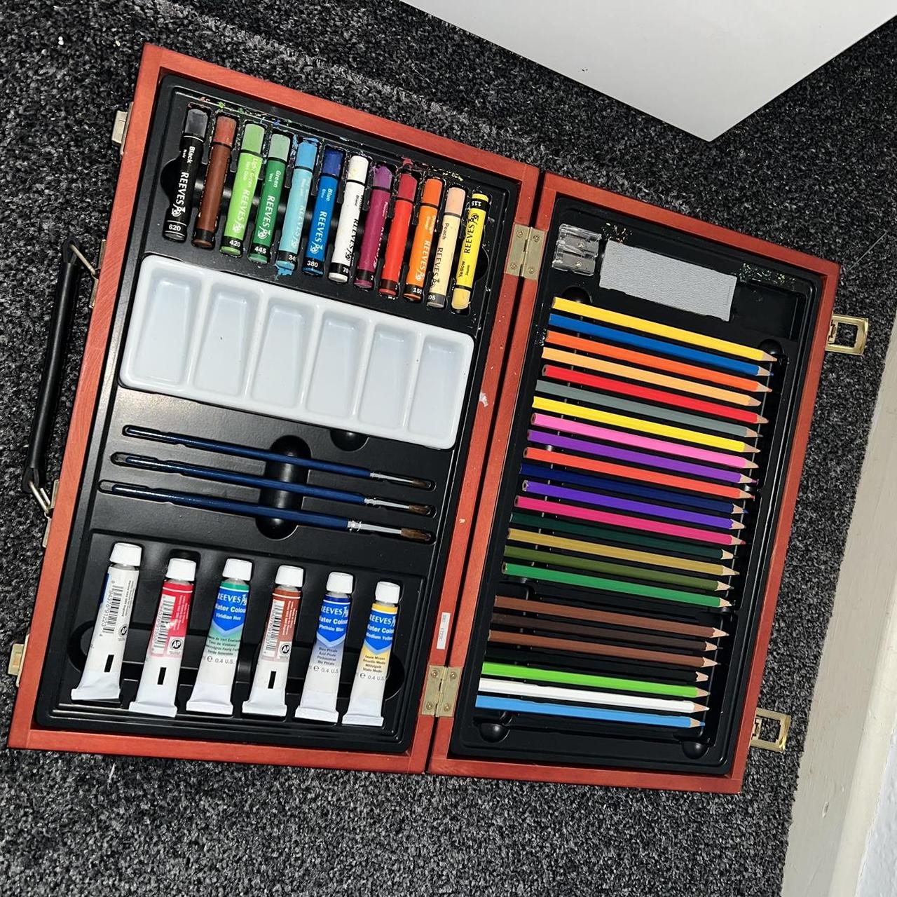 Reeves wooden case art set Comes with water colour... - Depop