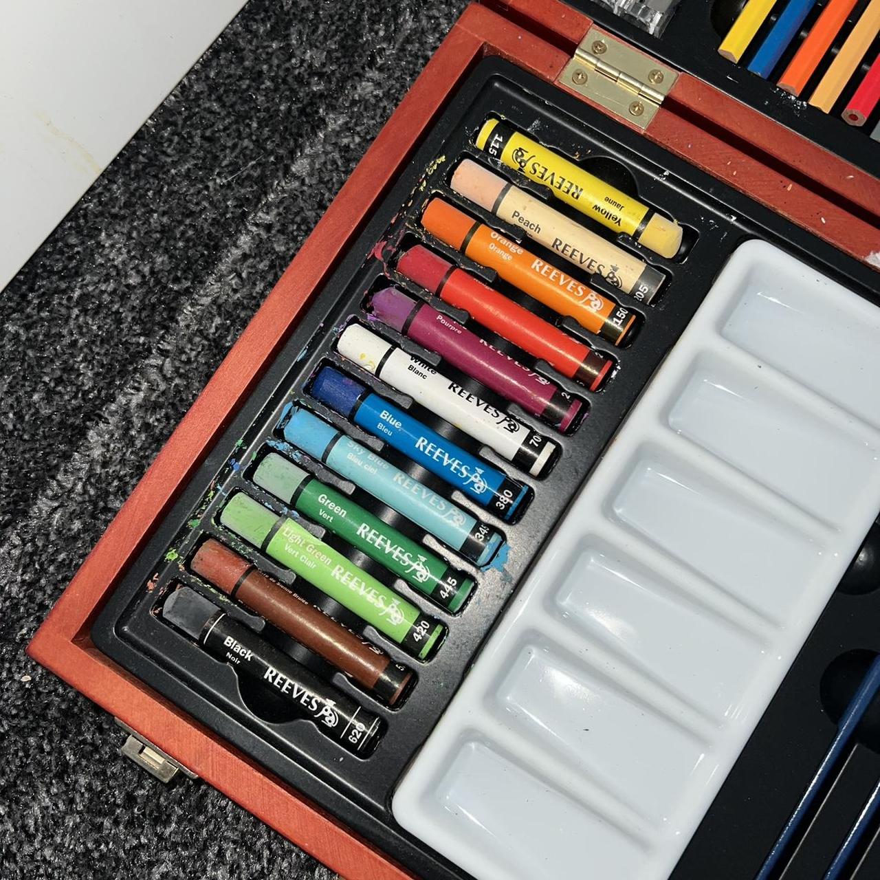 Reeves wooden case art set Comes with water colour... - Depop
