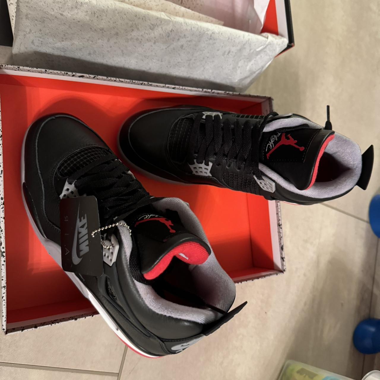 Brand new with tags Nike Air Jordan 4 BRED... - Depop