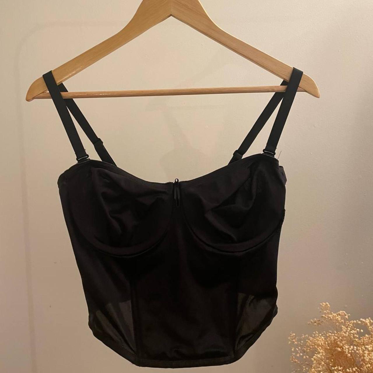 Curvation Crop Corset Top with sheer sides and... - Depop