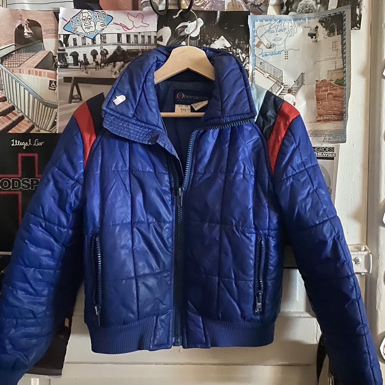 Obermeyer Women's Blue and Red Jacket | Depop