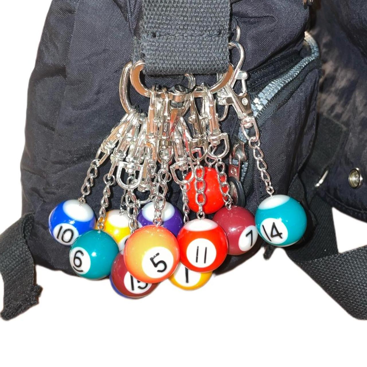 cool handmade pool ball keychains! i hand drilled... - Depop