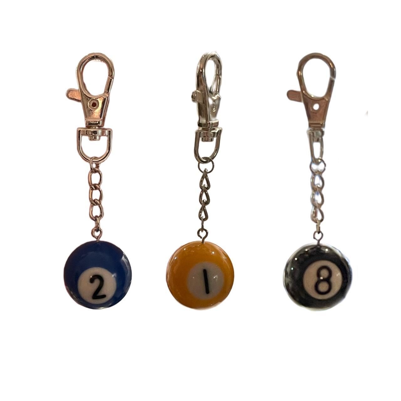 cool handmade pool ball keychains! i hand drilled... - Depop