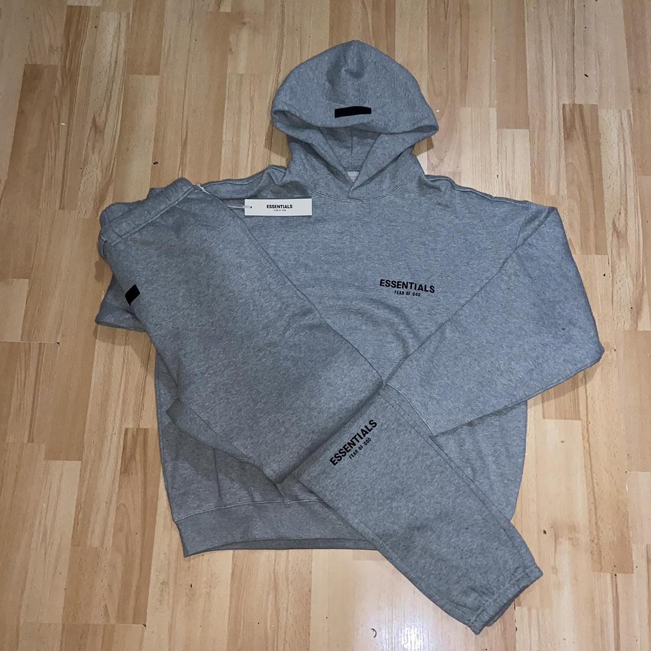 Essentials Fear of God Tracksuit SS22 - Dark Heather... - Depop
