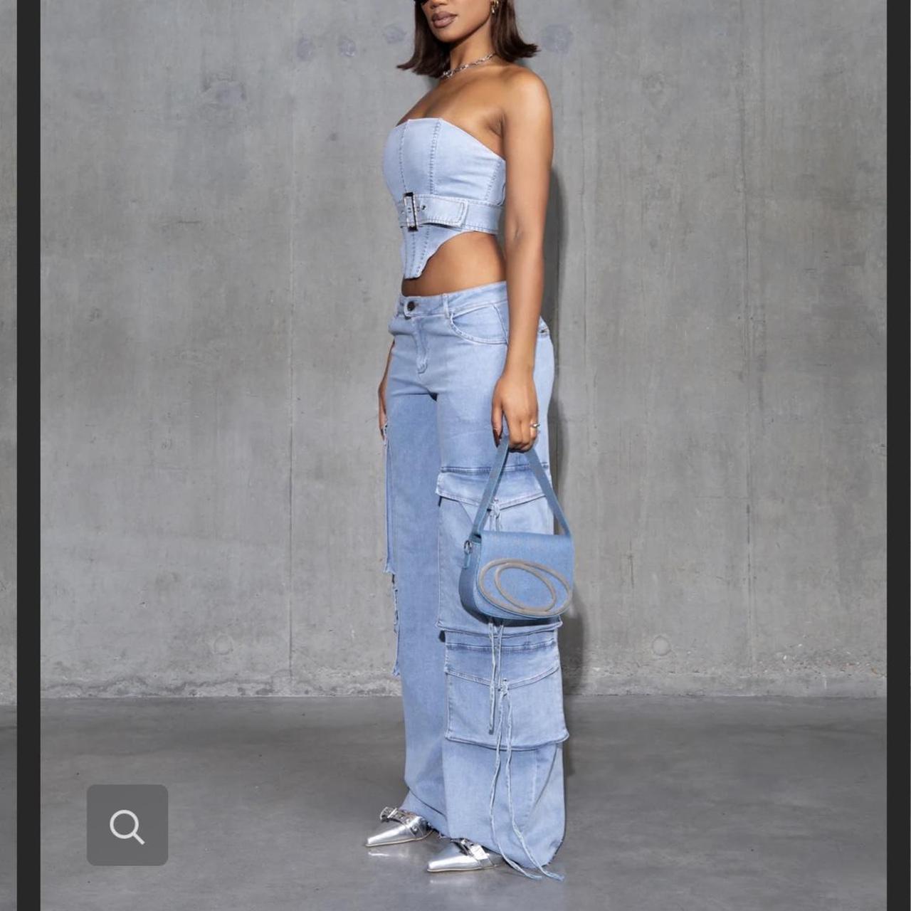 Selling this two piece denim set. (jeans and corset... - Depop