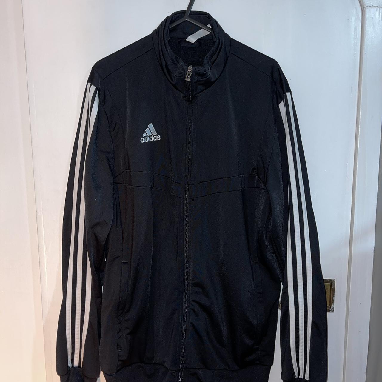 Full Black adidas tracksuit size medium Great... - Depop