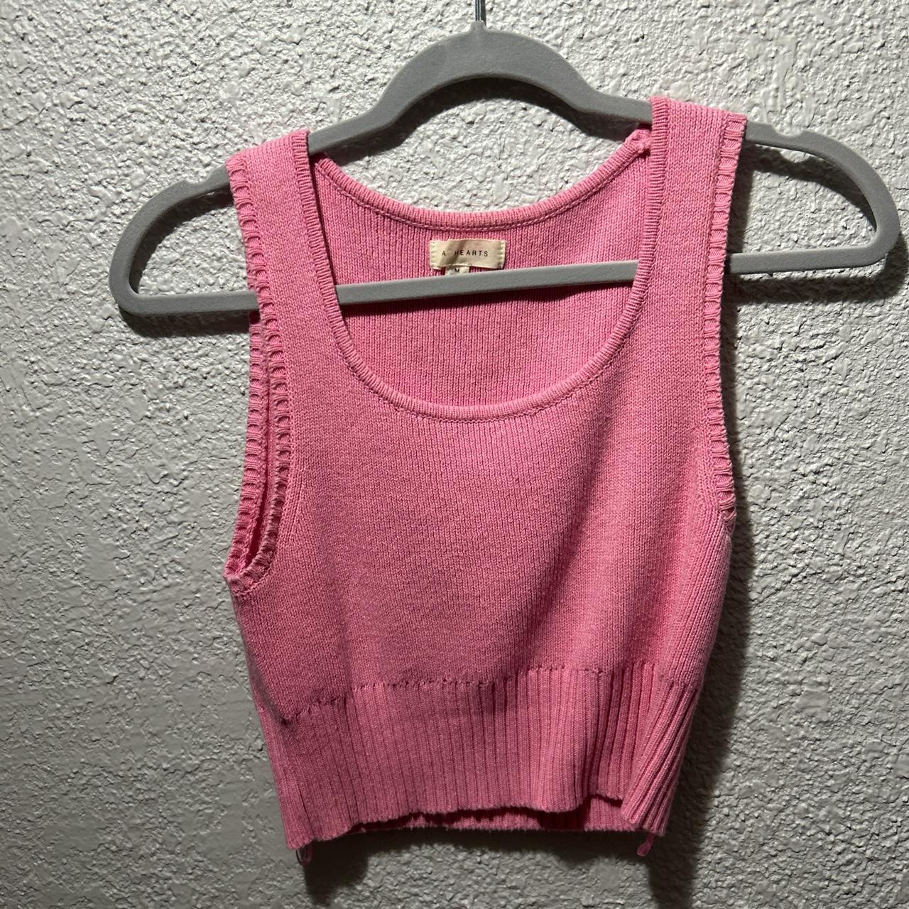 Pacsun LA Hearts pink sweater tank top Size... - Depop