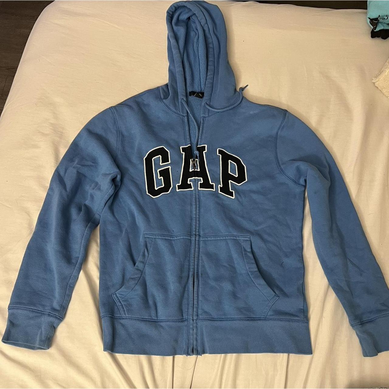 Blue Gap Jacket There’s weird yellow stains on it... - Depop