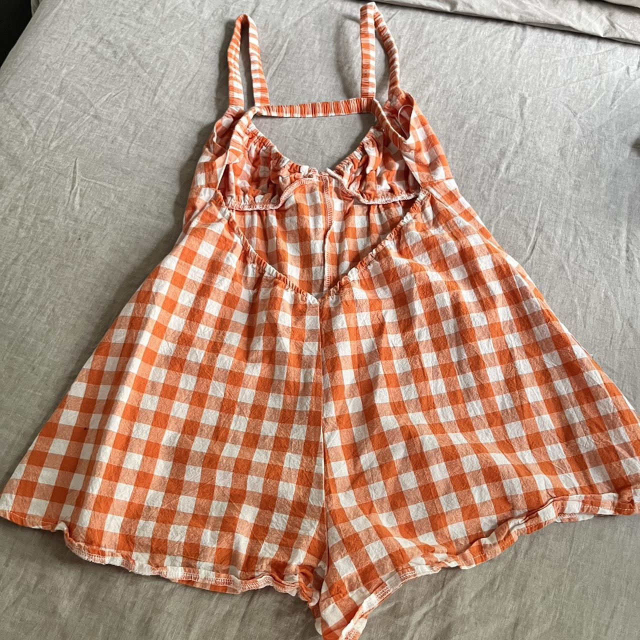 Princess Polly Women's Orange Playsuit-romper | Depop