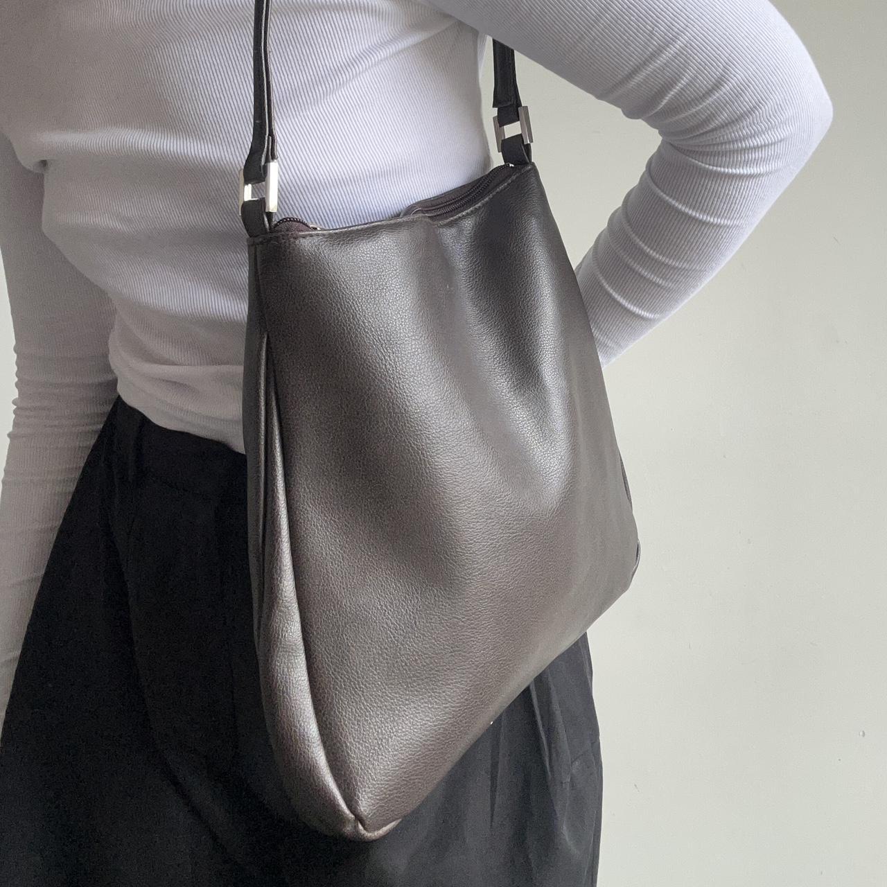 Brown Leather Shoulder Bag Brand: Roberto... - Depop