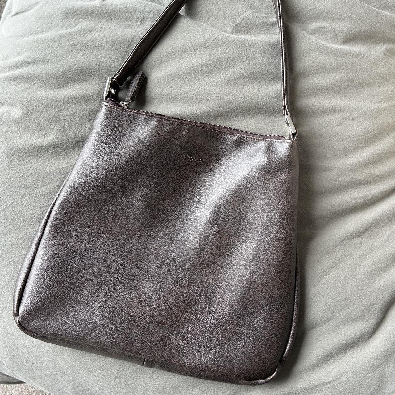Brown Leather Shoulder Bag Brand: Roberto... - Depop