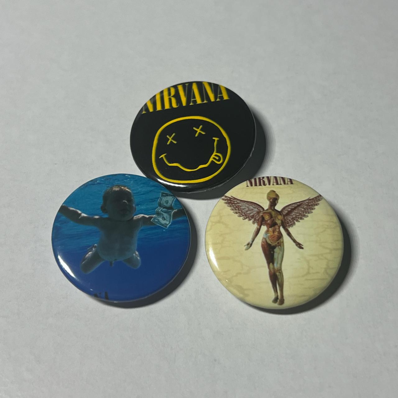 Nirvana Button Pin Set! #button #bandmerch #album... | Depop