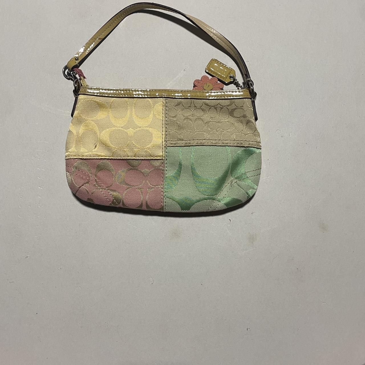 Pastels color coach mini bag 🎀good condition 🎀it... - Depop