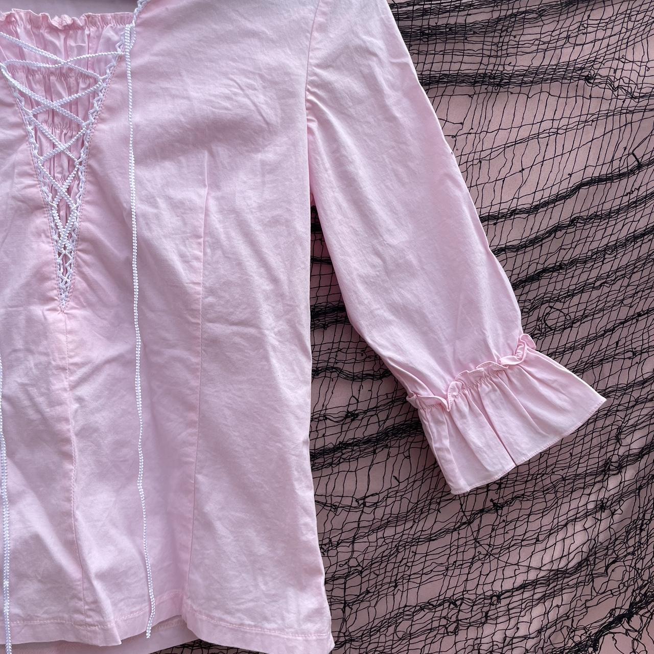 🎀 collared princess pink top 🎀 - super renaissance... - Depop