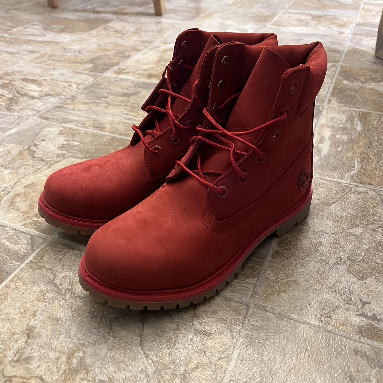 Red Timberlands - Depop