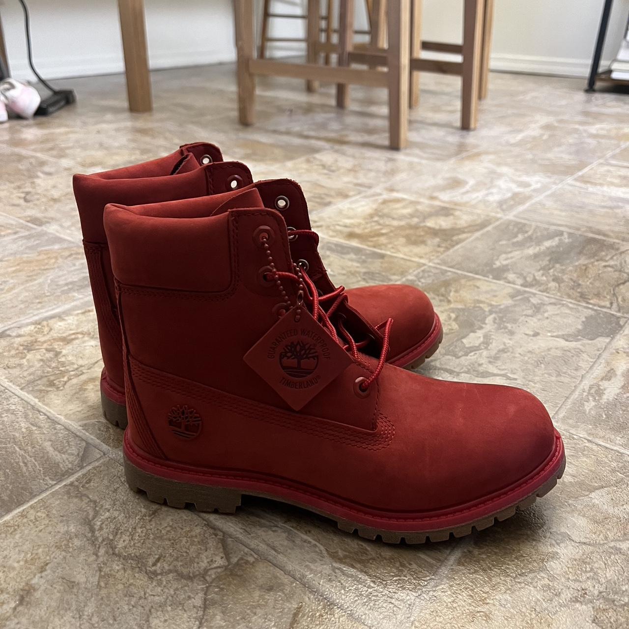 Red Timberlands - Depop