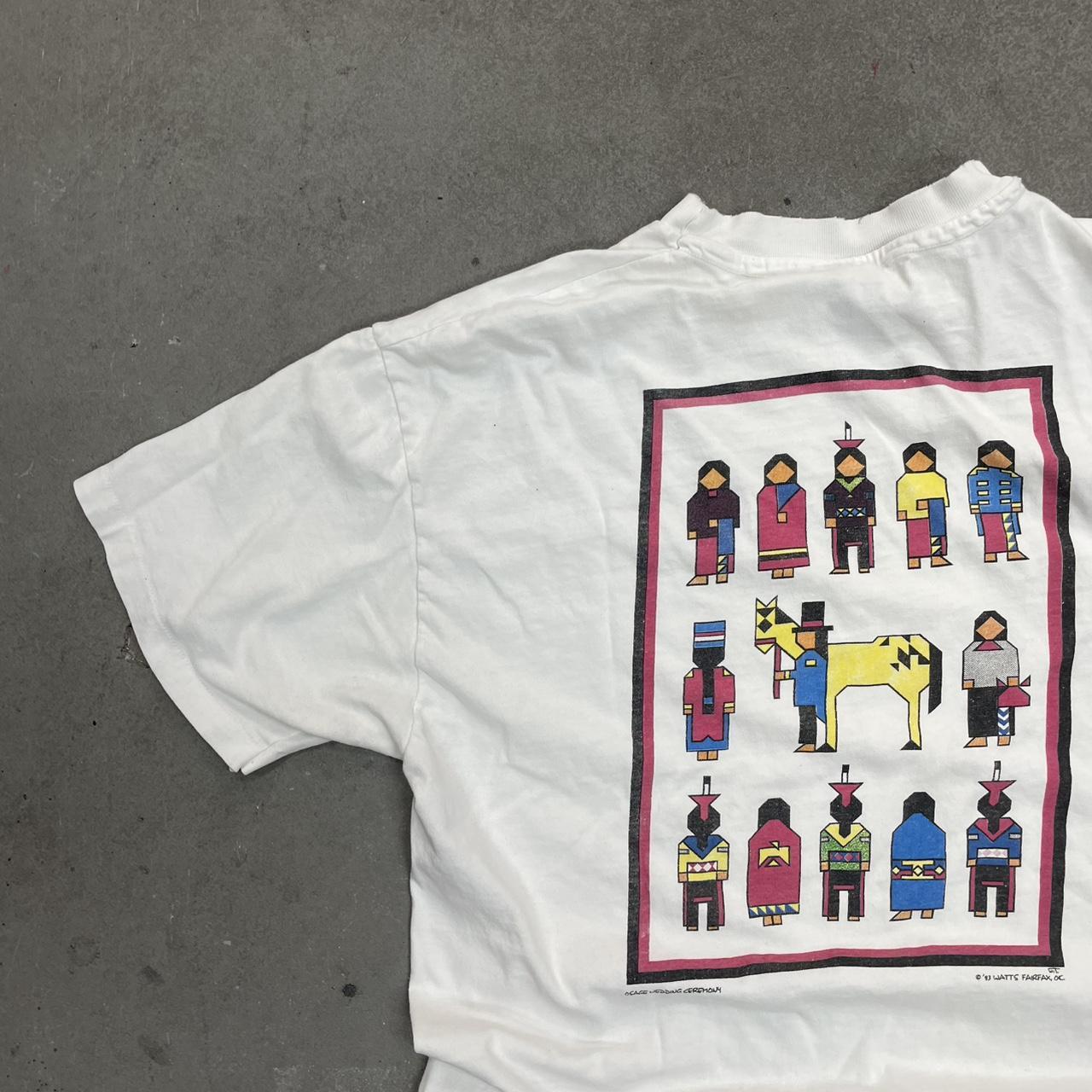 90s Native American medicine man graphic tee... | Depop