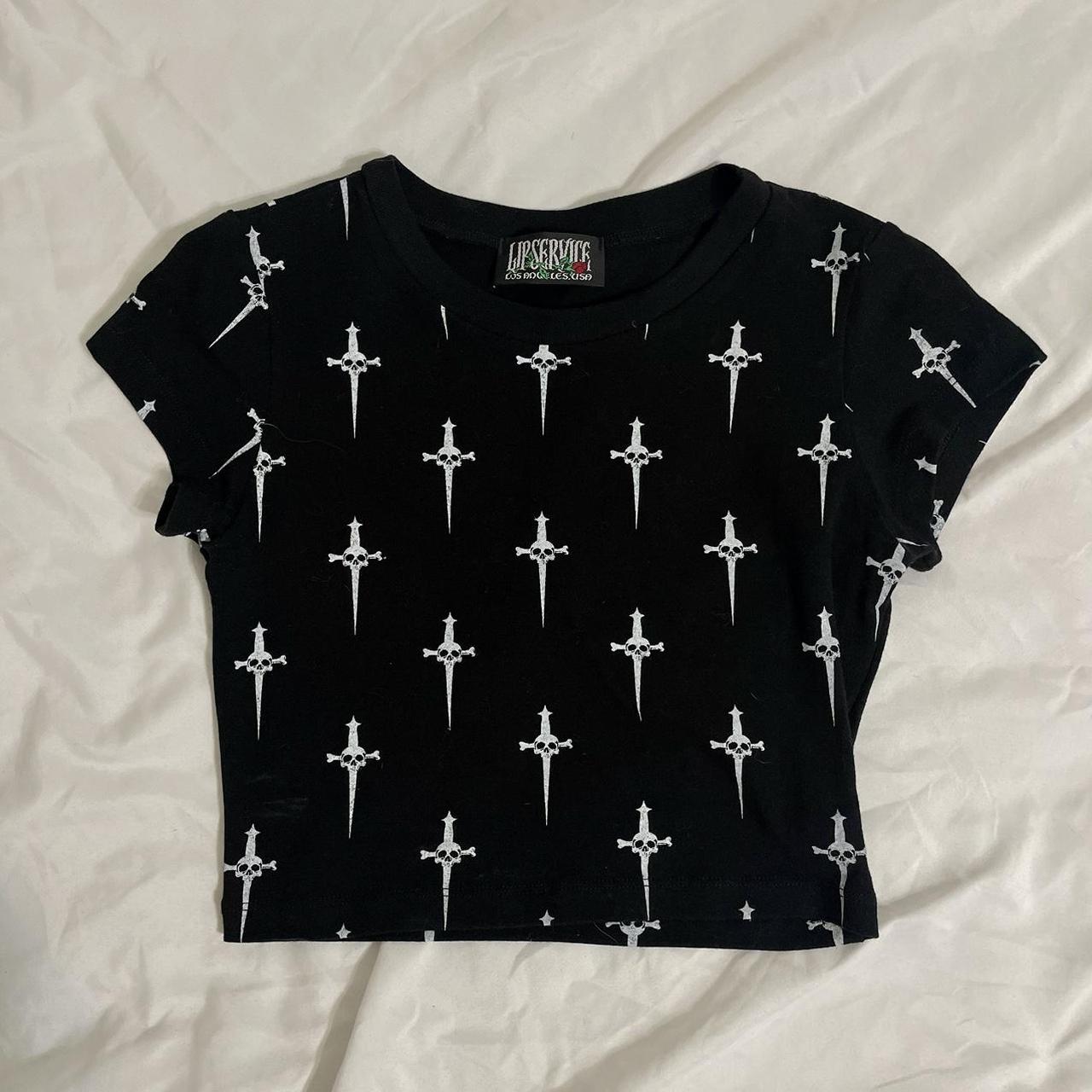 lip service dagger crop top... - Depop