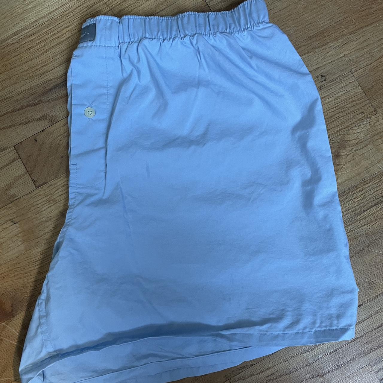 American Eagle Men's White and Blue Boxers-and-briefs | Depop