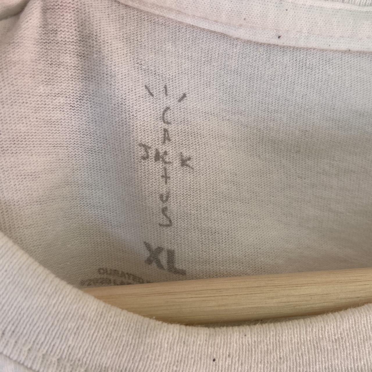 Travis Scott Men's White and Black T-shirt | Depop