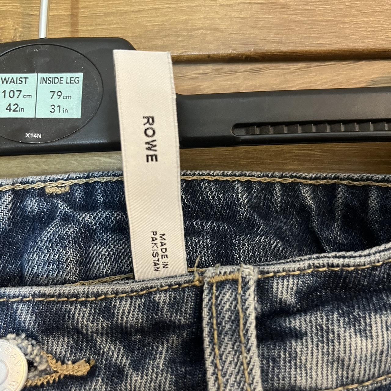 Weekday Rowe straight leg blue faded jeans. Waist 33... - Depop