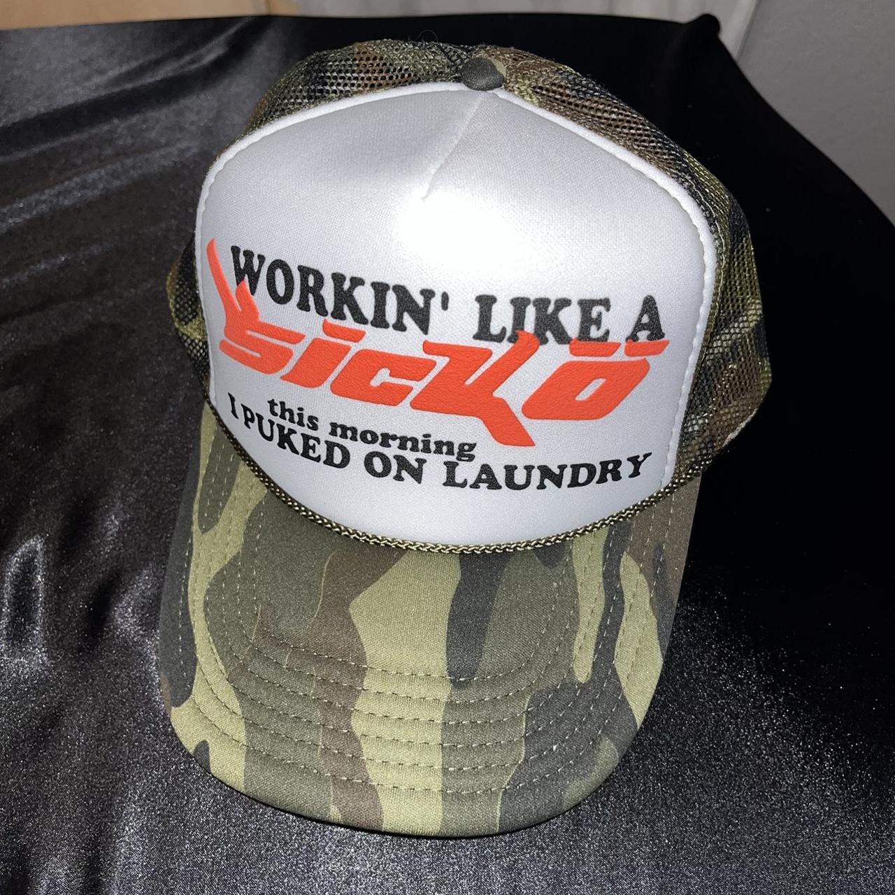 Sicko Born From Pain Trucker / Hat (Camo) • One... - Depop