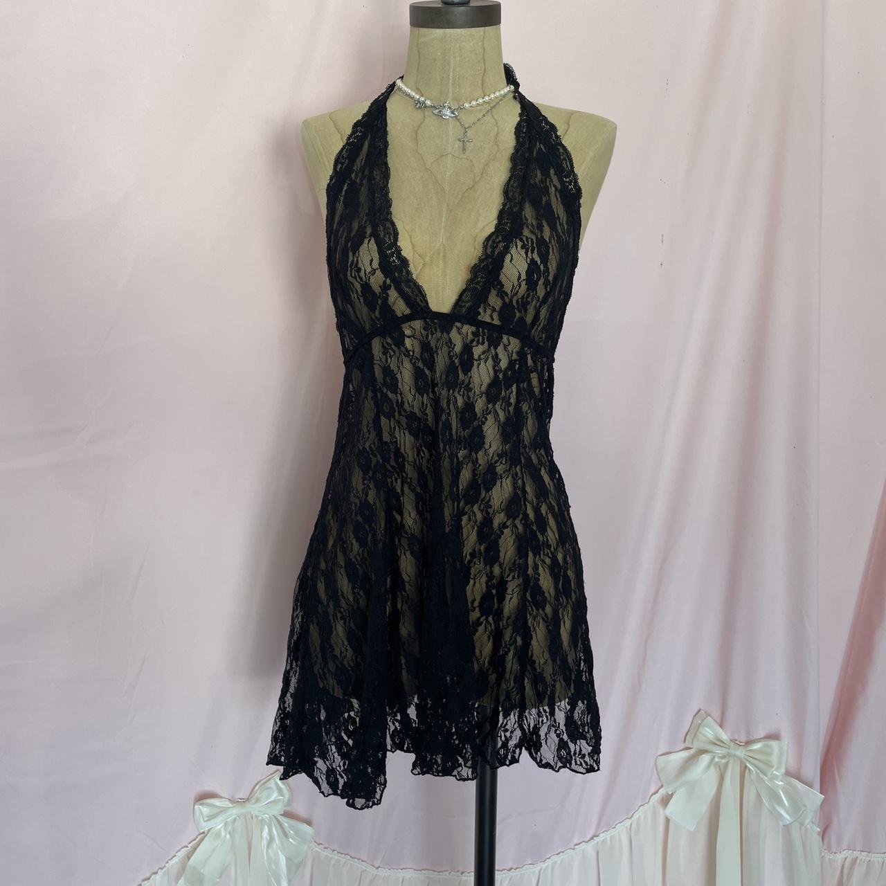 whimsy goth lace lingerie dress fits like a... | Depop