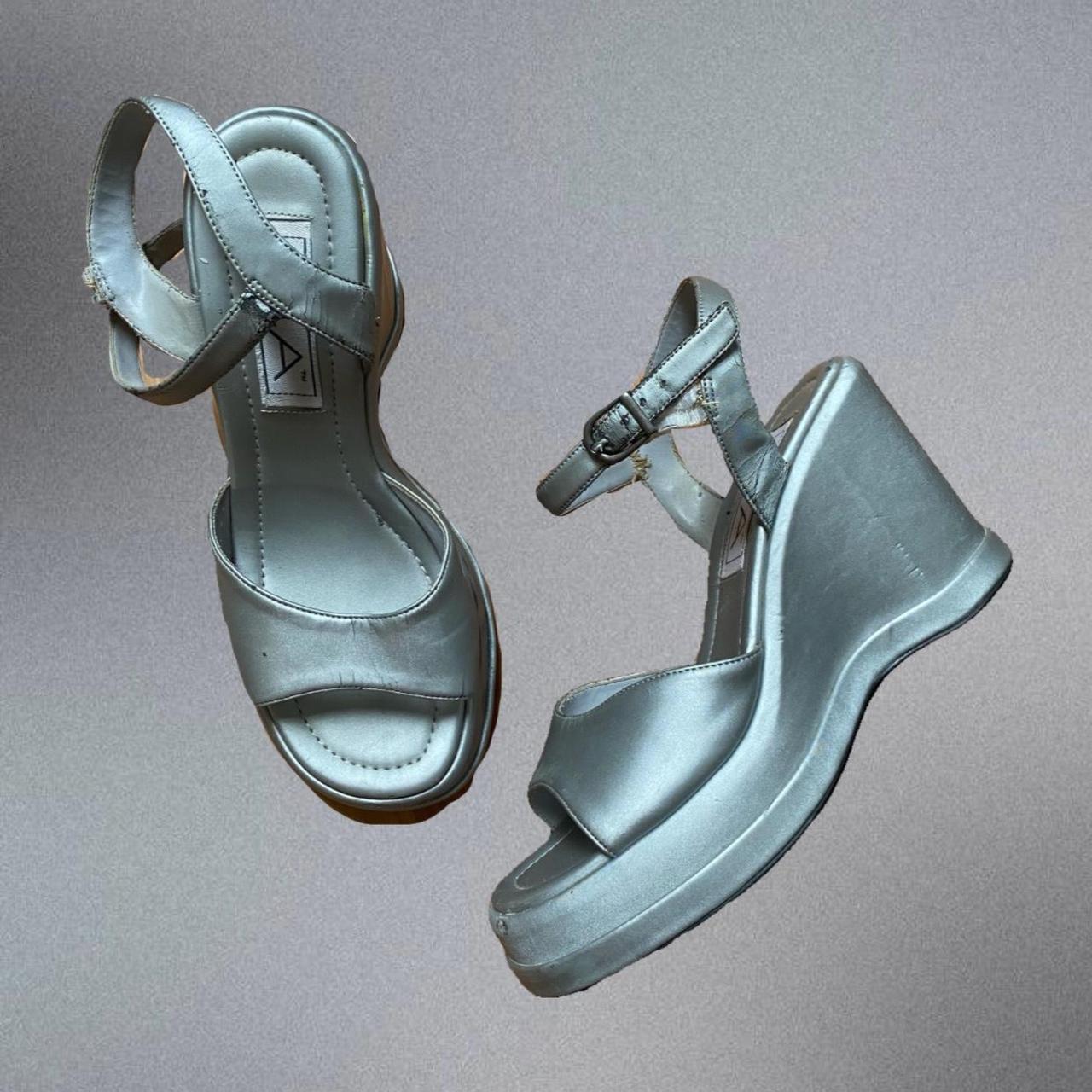 Silver Chunky Platform Sandals ⭐️leaving august 9-22... - Depop
