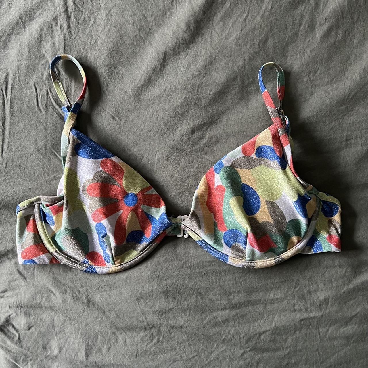 RVCA Sparkly Bathing Suit Top Worn a couple times... - Depop