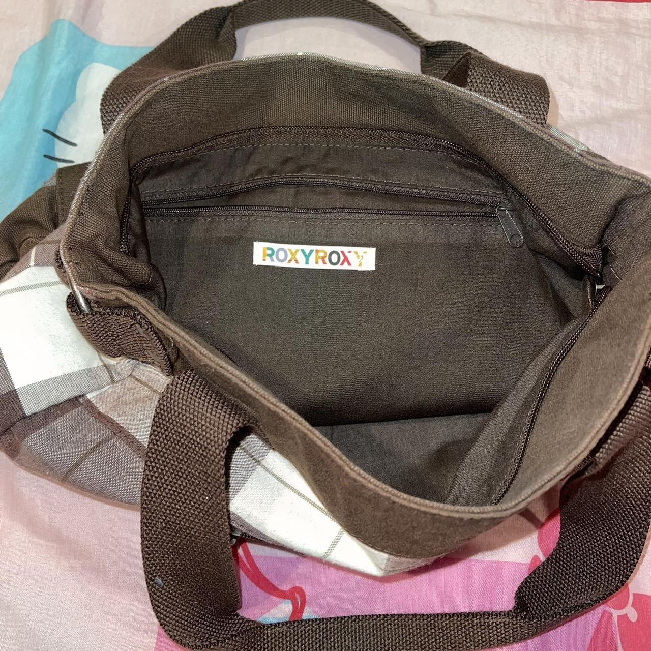 Plaid Roxy Tote Bag ♡ Shoulder tote bag ♡ Brown and... - Depop