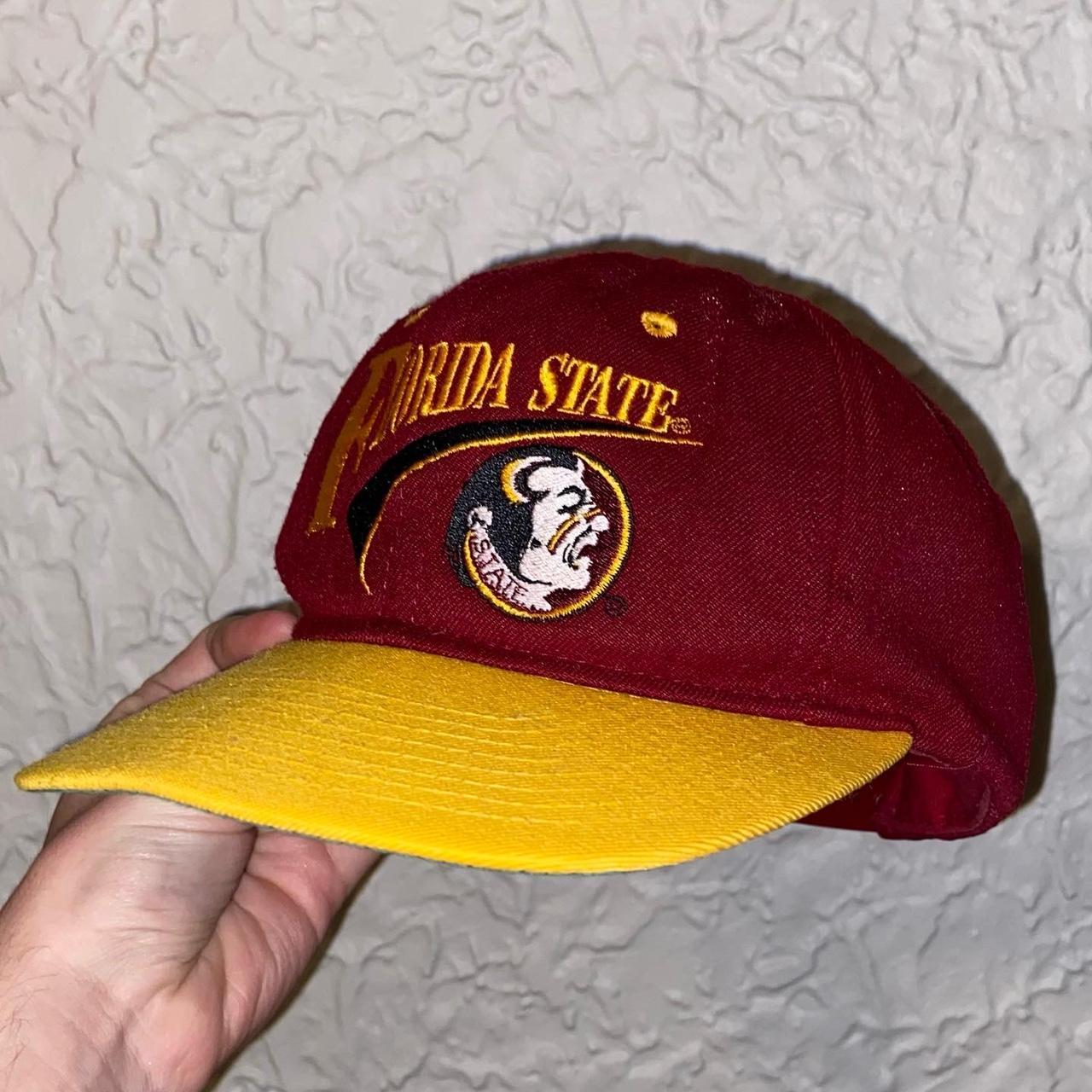 Vintage 1990’s FSU Snapback Hat. Made in USA, green... - Depop