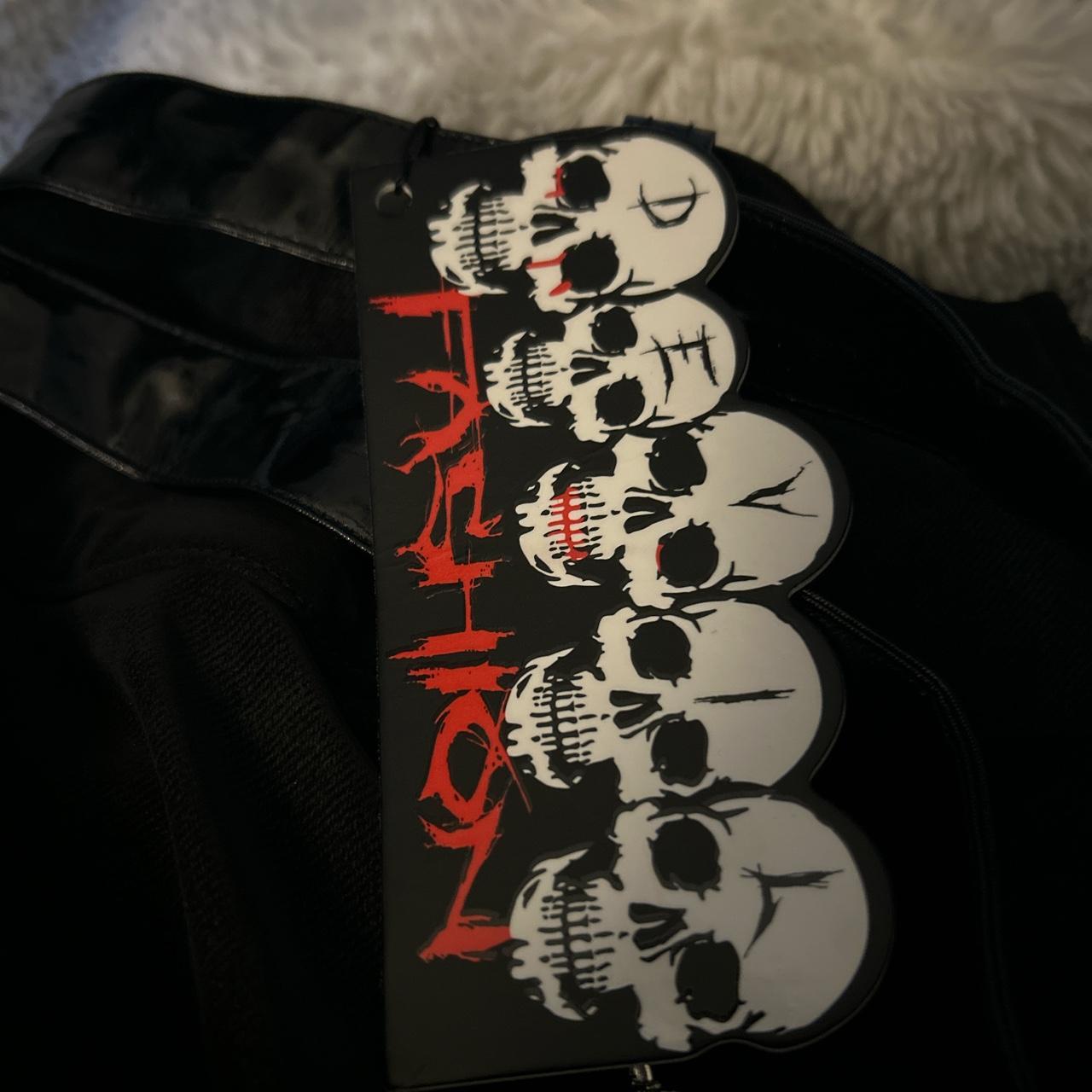 gothic devils fashion maxi skirt ! brand new never... - Depop