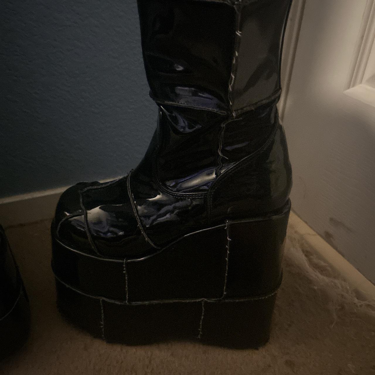 demonia stacks w/ a killer seven inch platforms,... - Depop