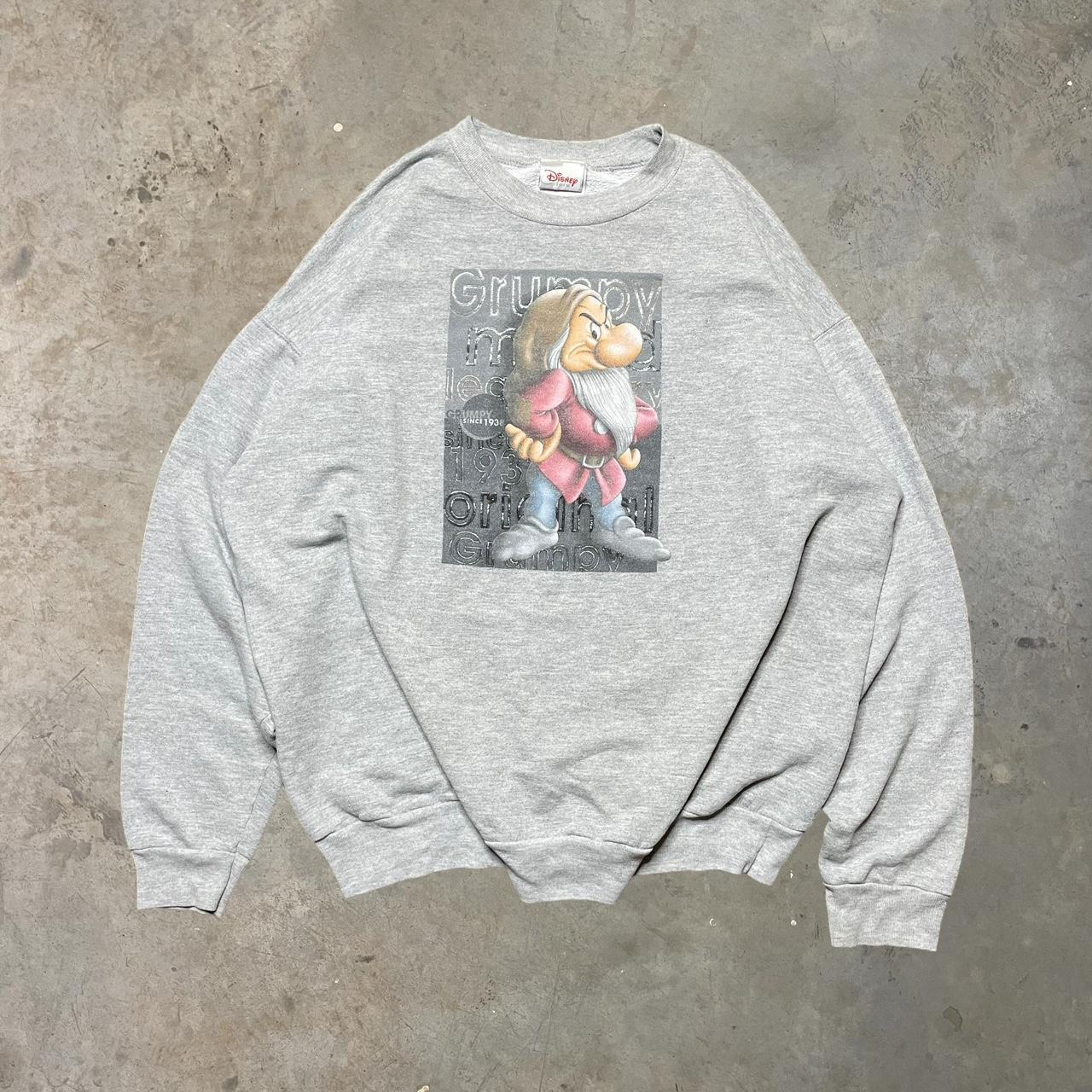 Vintage Vtg Disney Store Grumpy Graphic Pullover... - Depop
