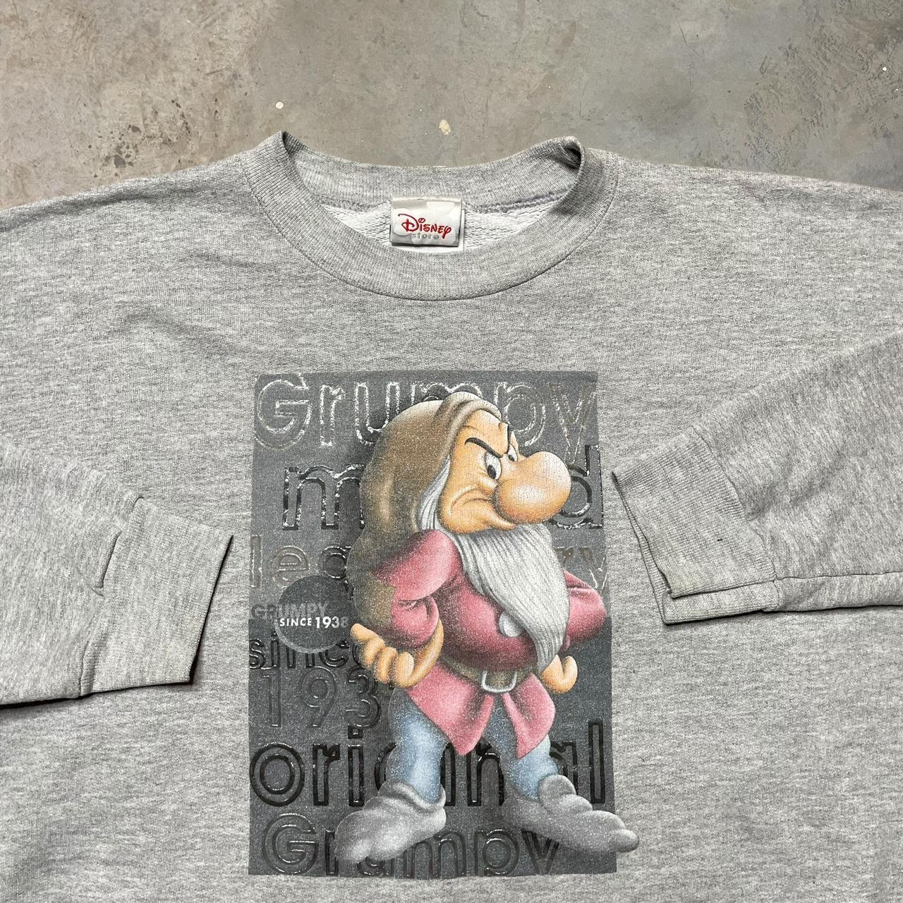 Vintage Vtg Disney Store Grumpy Graphic Pullover... - Depop