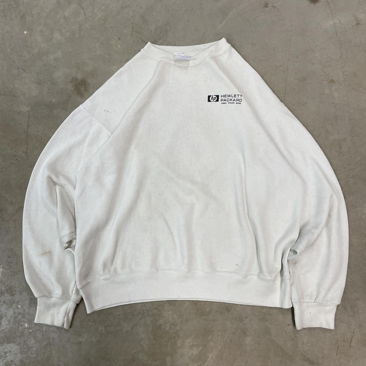 Vintage 90s Hewlett Packard Year End Crewneck... - Depop