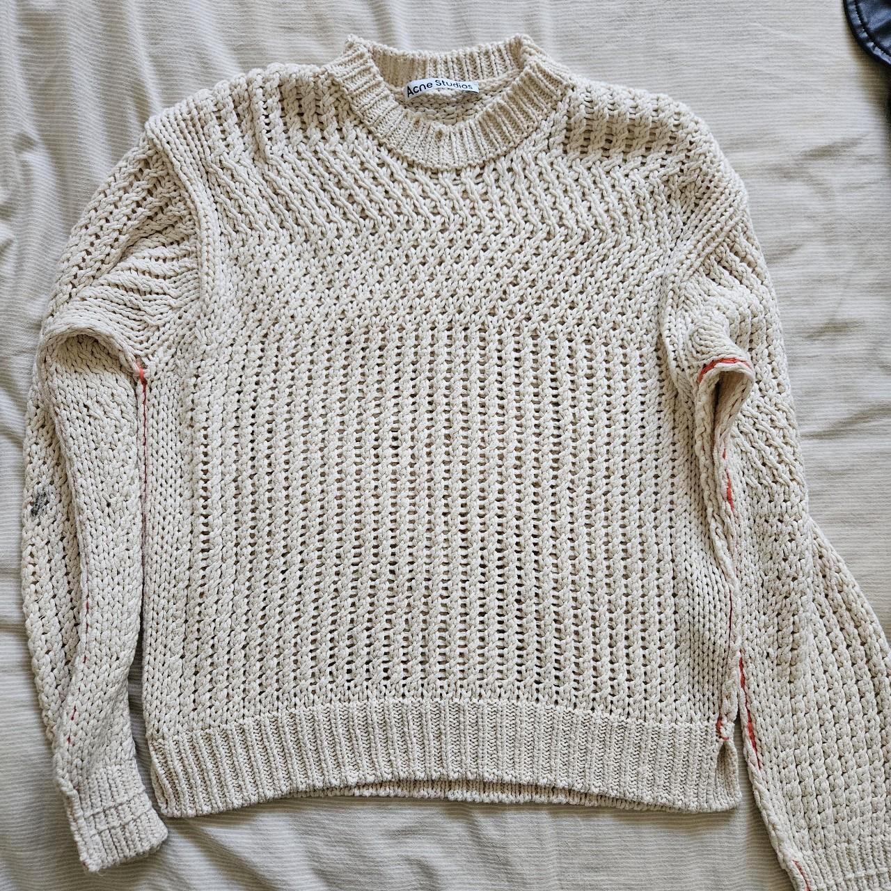 Acne Studios Knit Jumper Stain to sleeve as shown... - Depop