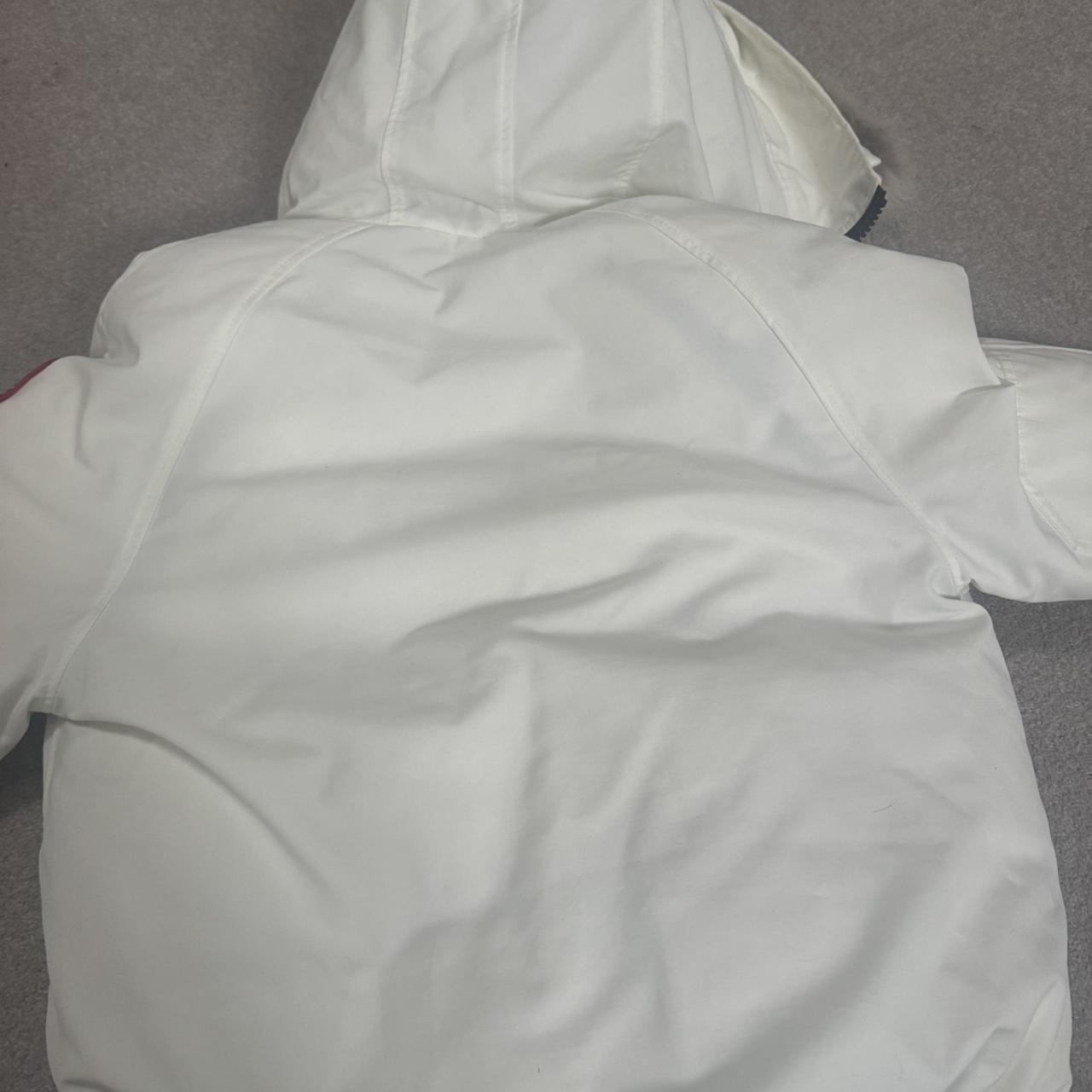 Canada goose white parka jacket | Depop