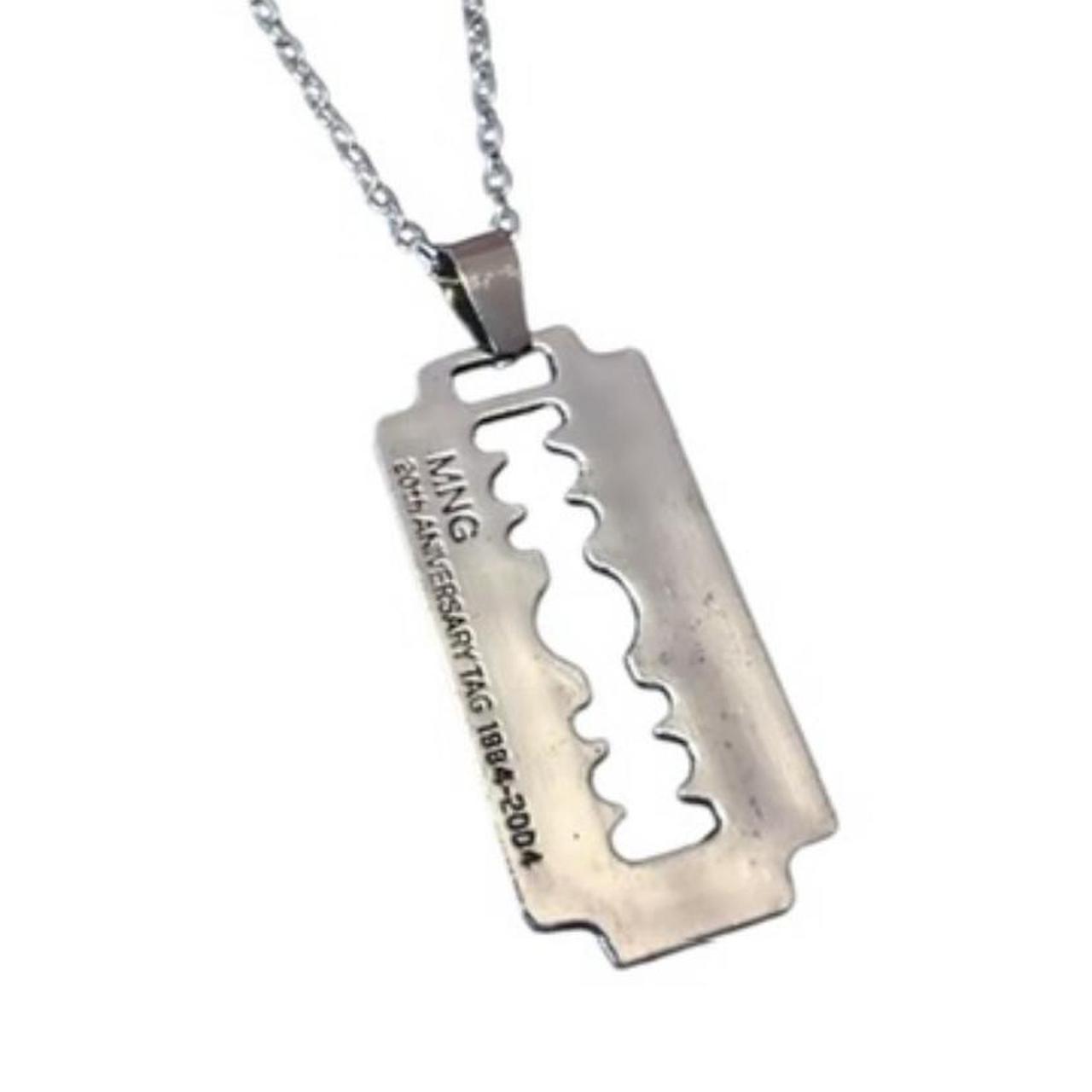 Razor-blade necklace Super cute and trendy!... - Depop
