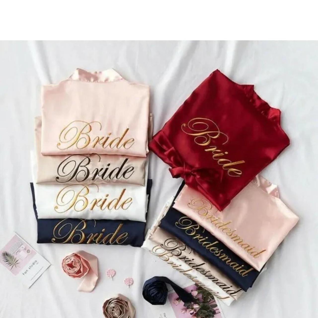 Bride Robe Wedding Silk Satin Dressing Gown Depop