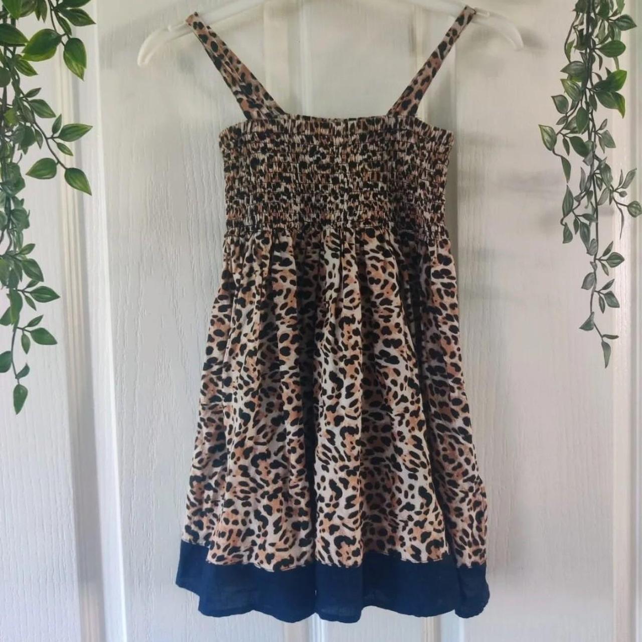 summer strappy cami animal print dress for girls... - Depop