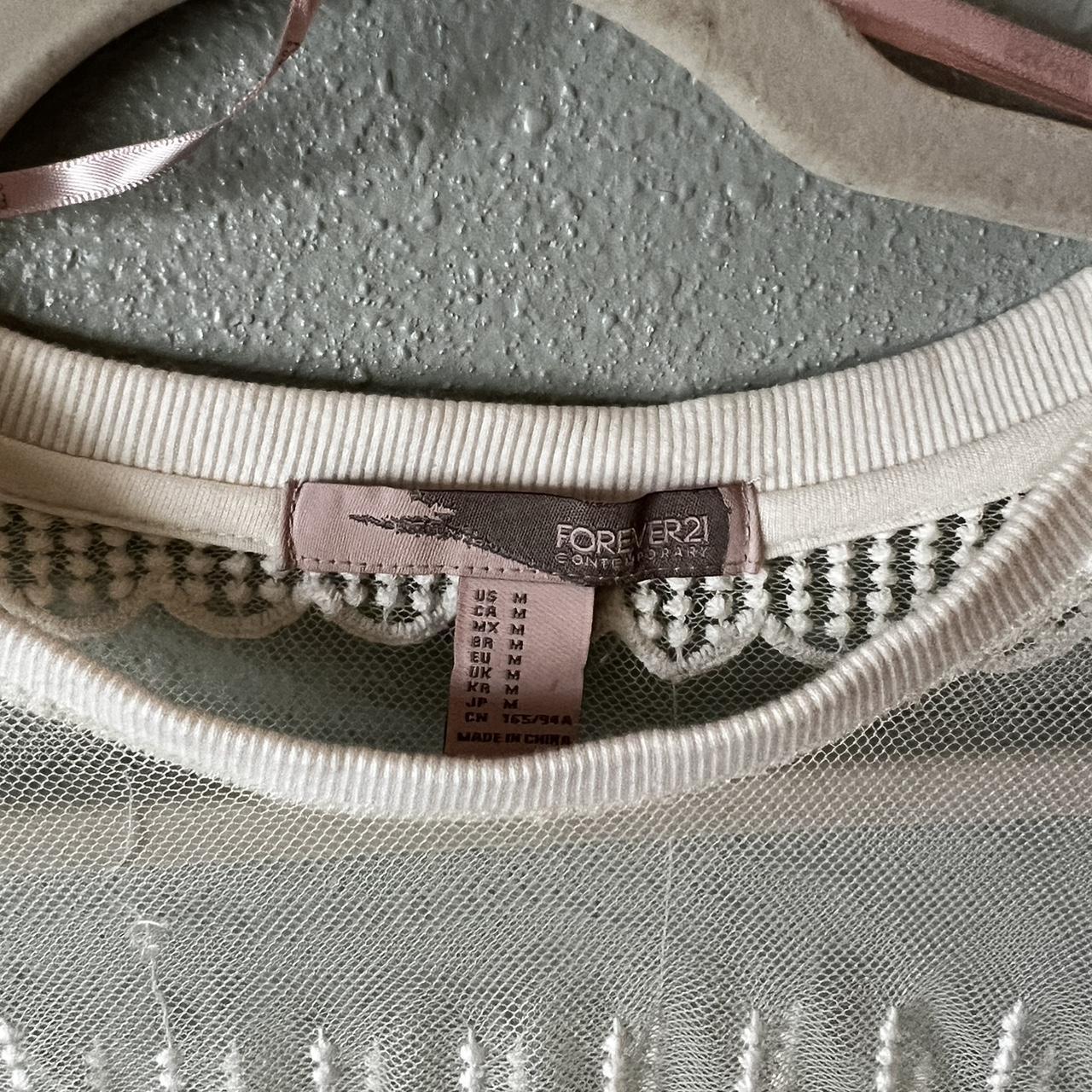 Y2k Forever 21! Transparent box shirt with detailed... - Depop