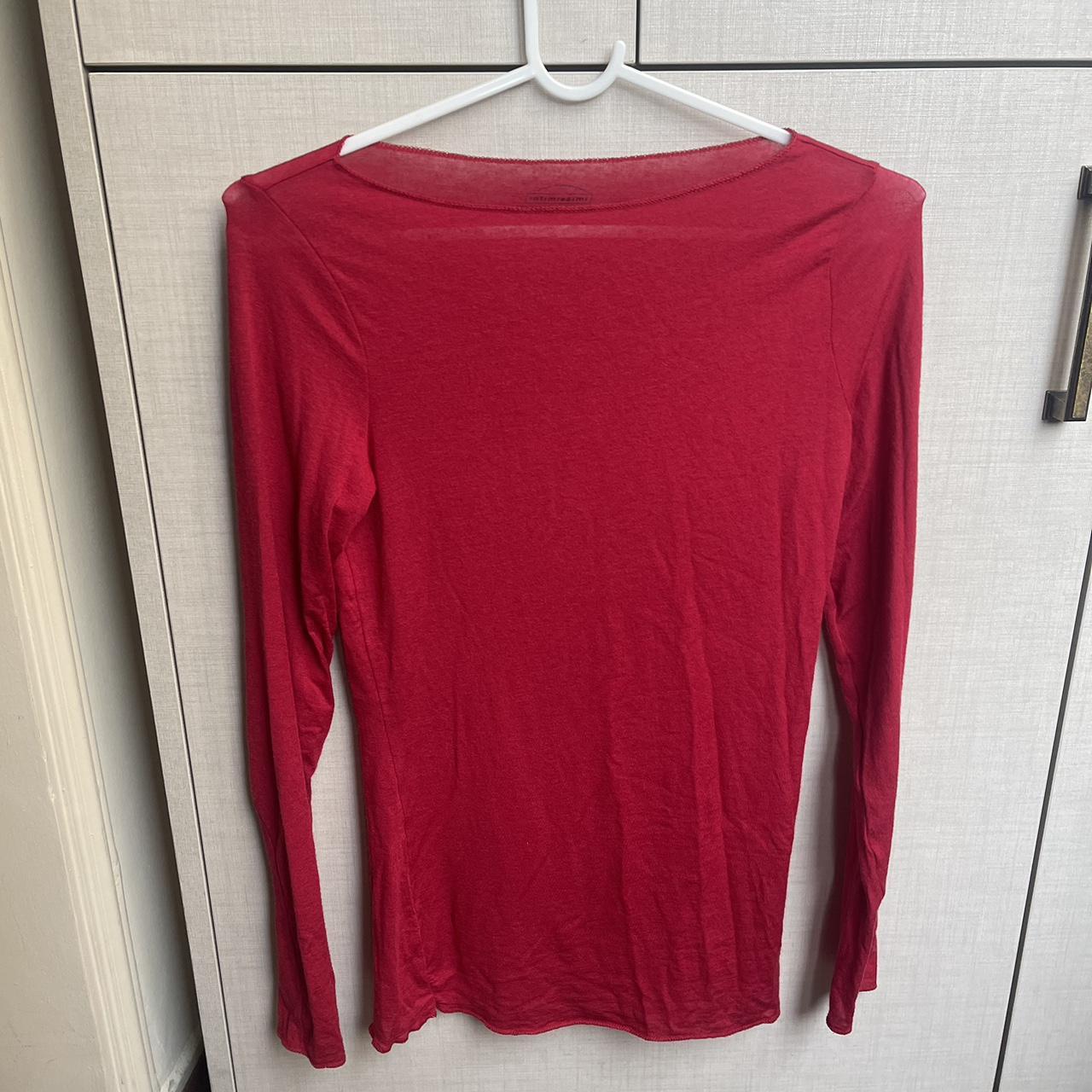 Red ultralight cashmere intimissimi top Size:... - Depop