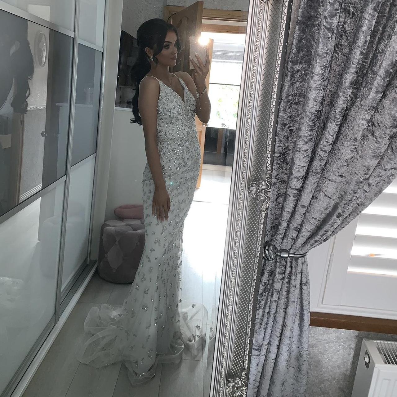 Gorgeous white diamond Deb’s dress from Rosie’s... - Depop