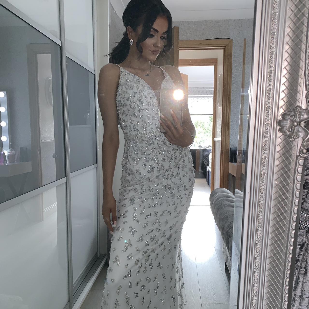 Gorgeous white diamond Deb’s dress from Rosie’s... - Depop