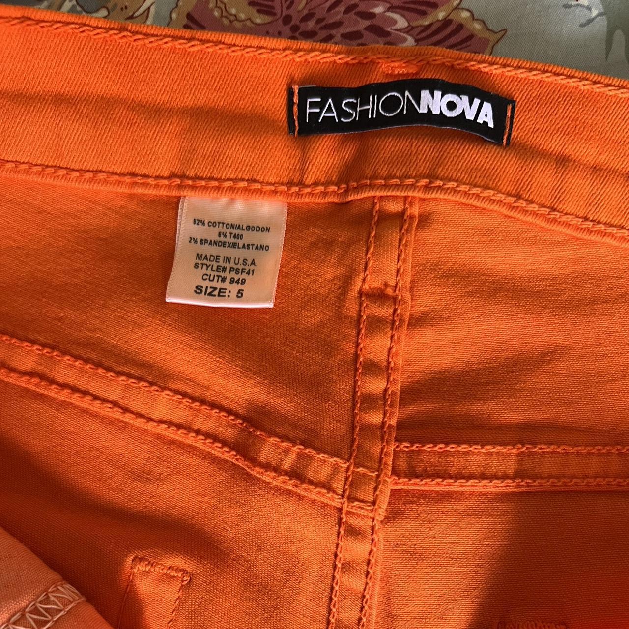 Bright orange flare jeans from fashion nova *brand... - Depop