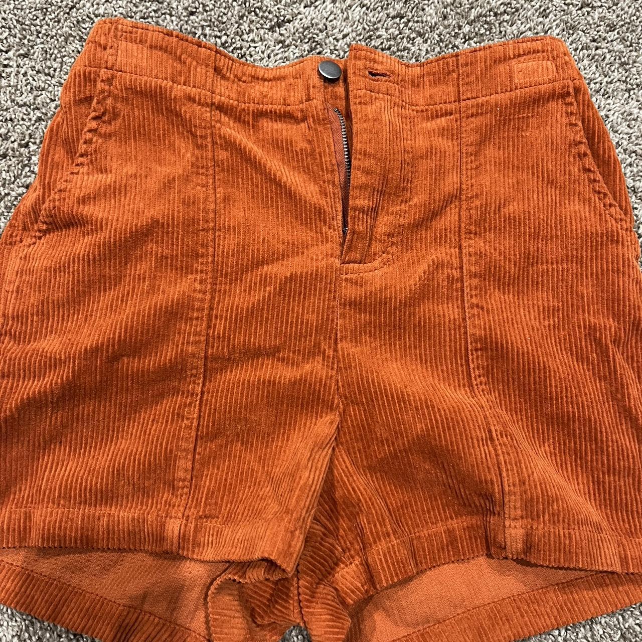 Wild fable orange corduroy shorts - Depop