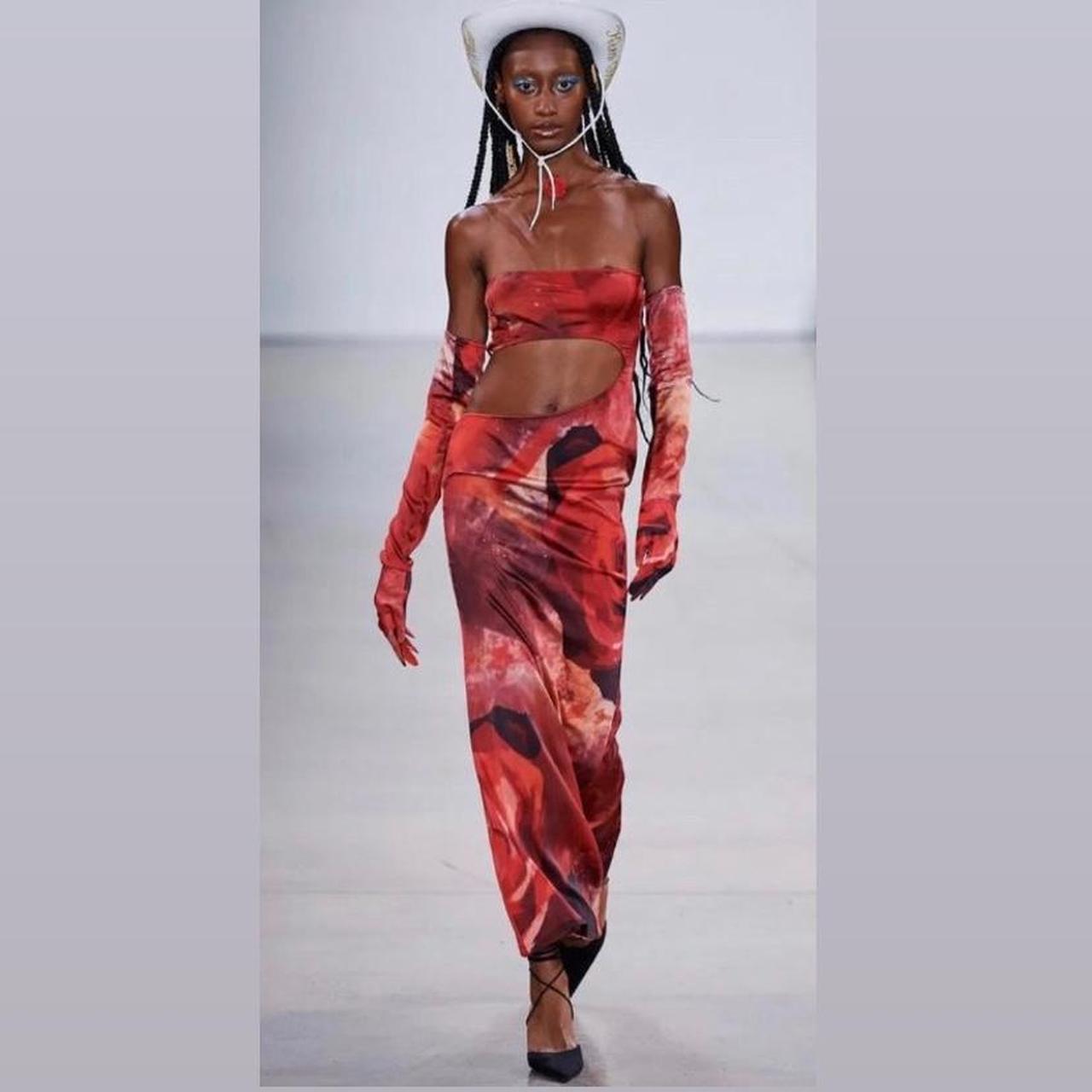 Kim shui studio silk strapless maxi dress, worn once... - Depop