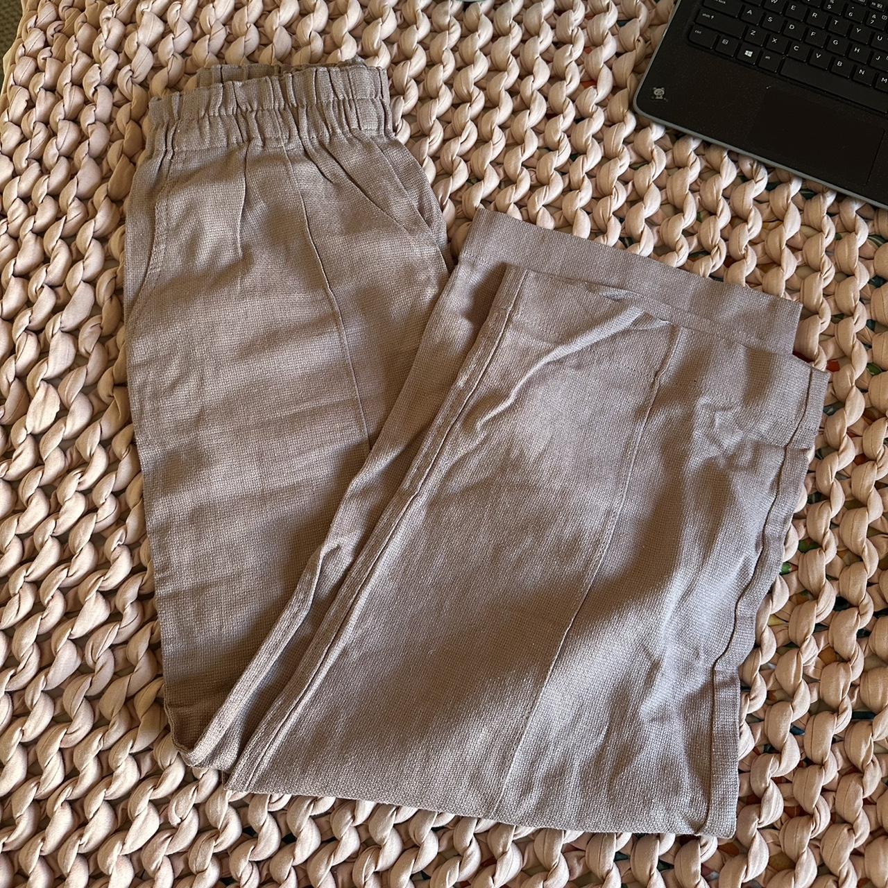 madewell linen wide legged pants brand new - Depop